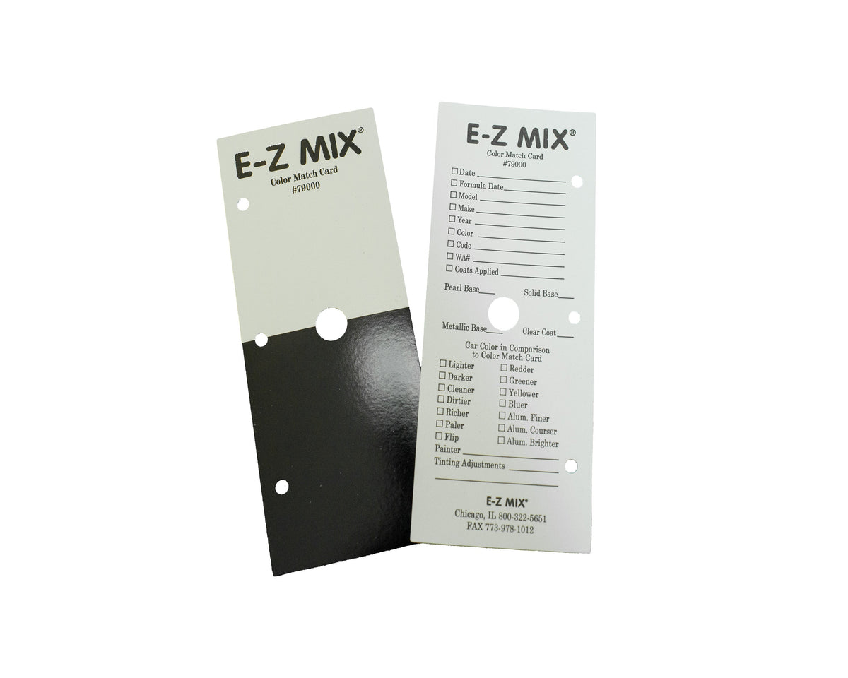 COLOR MATCH CARDS – E-Z MIX